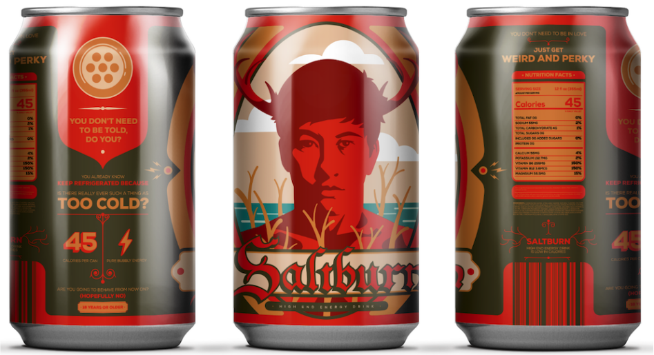 “Saltburn” Energy Drink: “Just Get Weird and Perky” - MEOKCA x Poster Posse